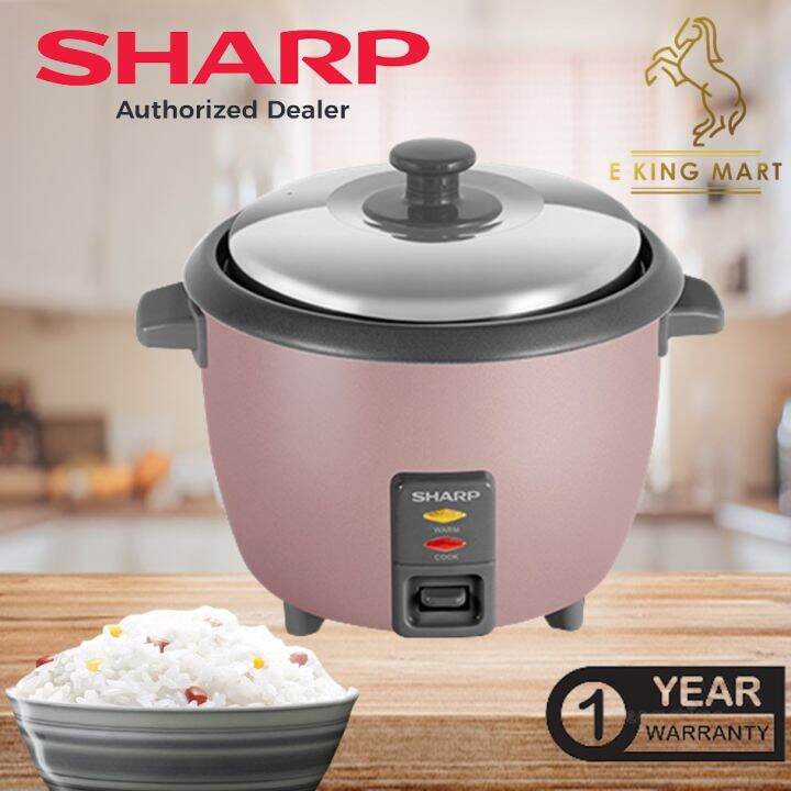 Sharp 1.0L Electric Rice Cooker KSH108SPK (NON-Stick Inner) With Glass ...