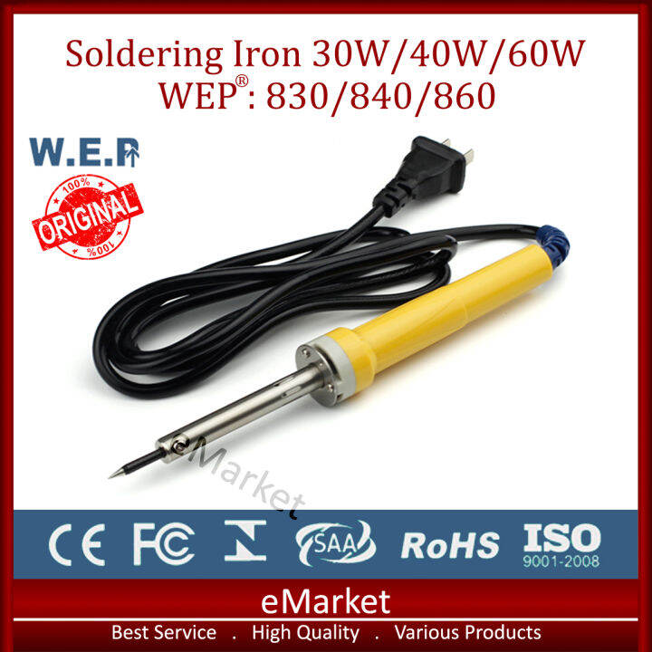 Solder Tangan WEP 8X0 ORIGINAL 30W 40W 60W / Soldering Iron Listrik ...