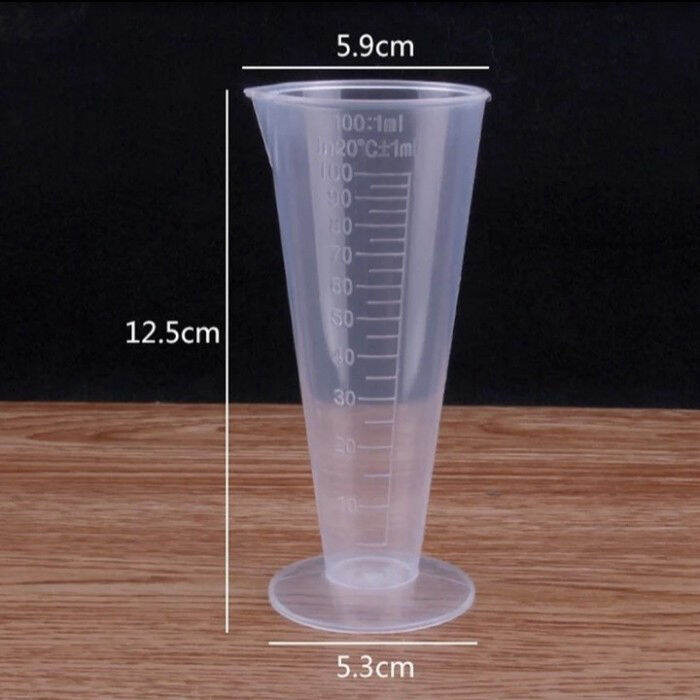 DFANCCIE Beaker Plastik Gelas Ukur Takar 100ML Measuring Cup Gelas Ukur ...