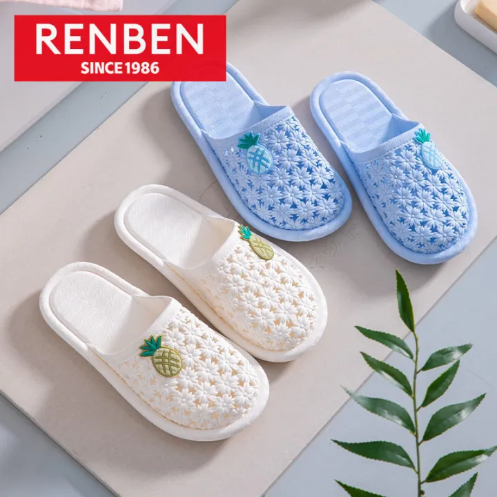 RENBEN ใหม่สวมใส่ด้านนอกรองเท้าแตะบ้านห้องน้ำรองเท้าแตะกันลื่นแนวโน้มหนาด้านล่าง | Lazada.co.th
