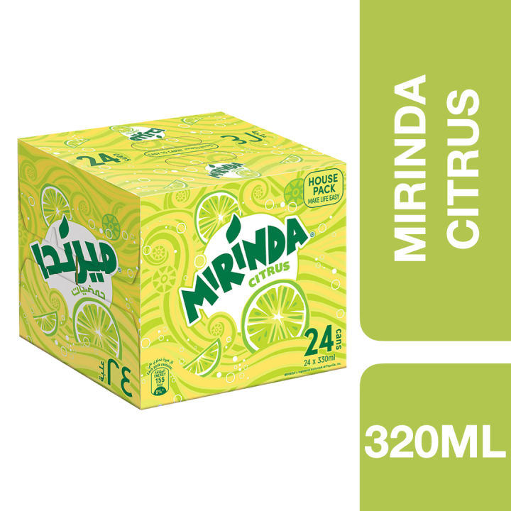 FAMILY PACK Mirinda Citrus Soft Drink 320ml x 24 ++ มิรินด้า ซิตรัสน้ำอัดลม 24 x 320 มล. ...