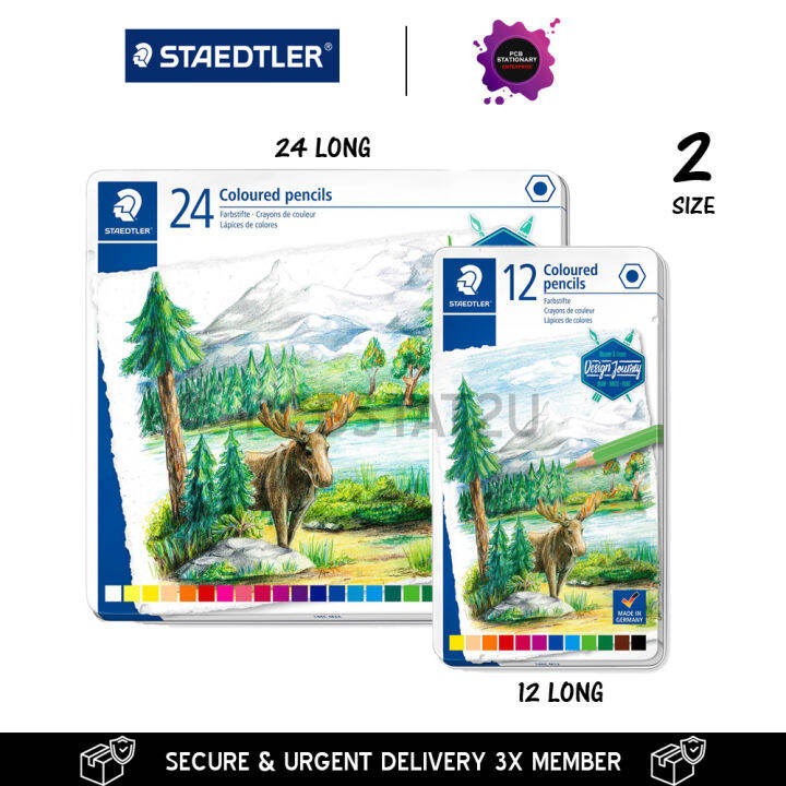 Staedtler Color Pencil Metal Case 12/24 Colour Pencil / Watercolour ...