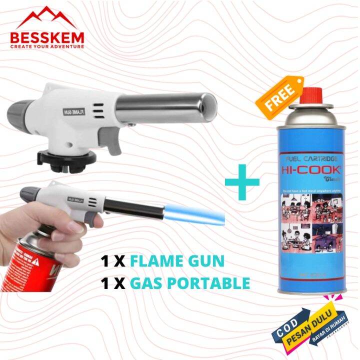 Flame Gun Gas Torch Portable Alat Bakar Pemantik Api Blow Torch Kepala ...