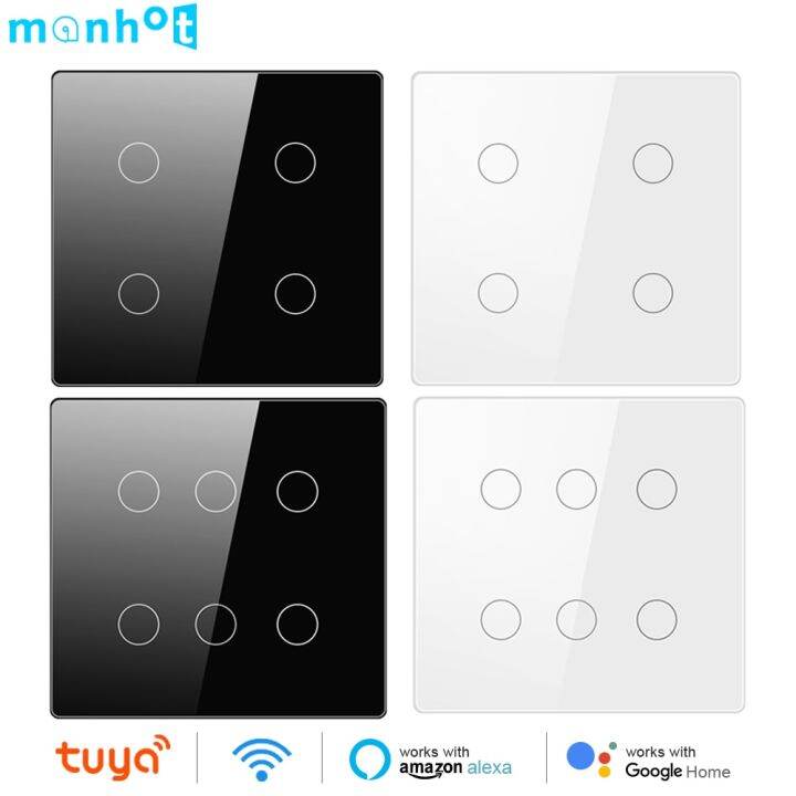Tuya Smart Life Brazil 4X4 Wall Light Switch 4/6 Gang Touch Panel ...