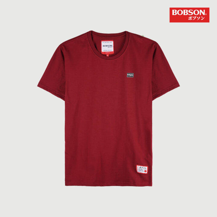 Bobson Japanese Men's Basic Plain T-Shirt Slim Fitting Round Neck Trendy Fashion Casual Top ...