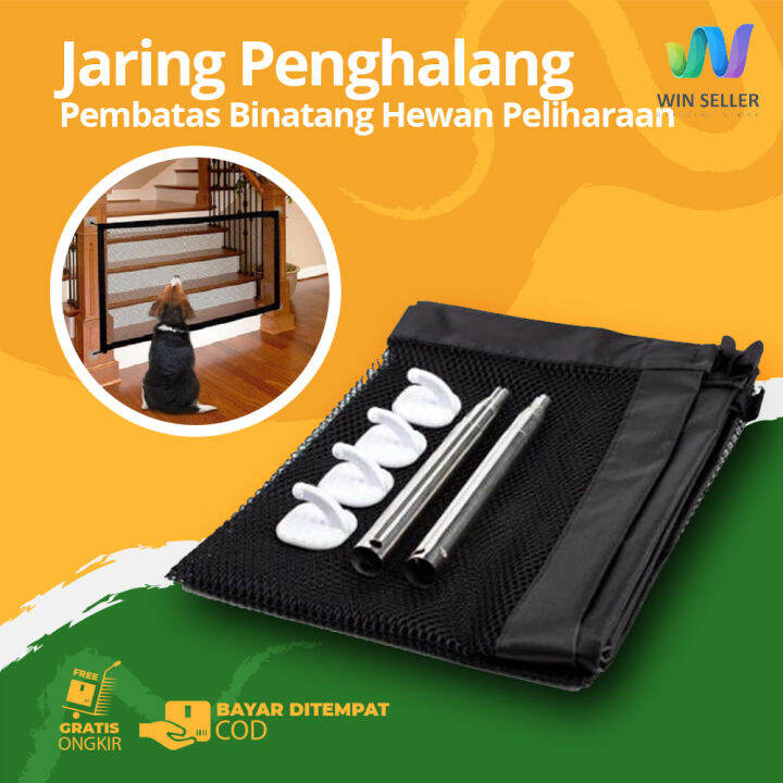 Pintu Jaring Pembatas Pagar Penghalang Binatang Hewan Peliharaan Kucing ...