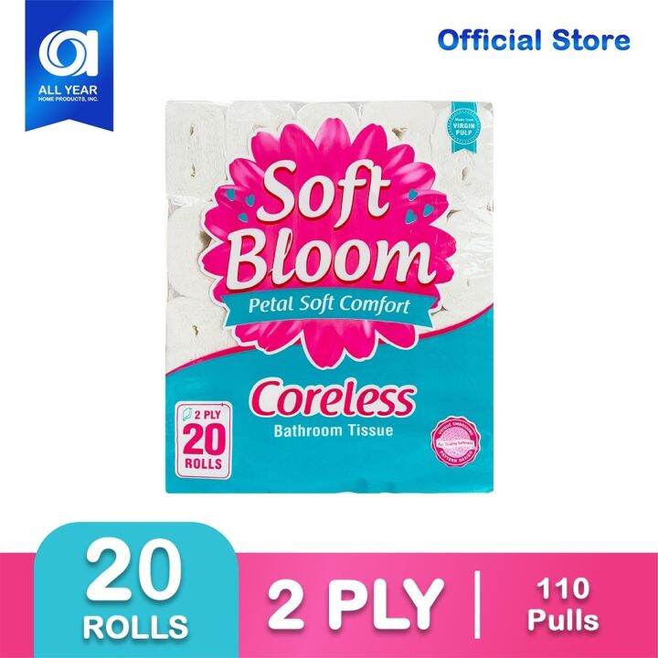 Soft Bloom Coreless Bathroom Tissue 2 Ply 110 Pulls 20 Rolls | Lazada PH