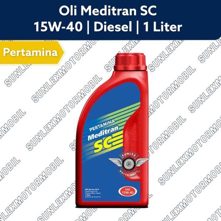 OLI MESIN DIESEL PERTAMINA MEDITRAN SC 1L 1LITER 15W-40 15W40 | Lazada ...