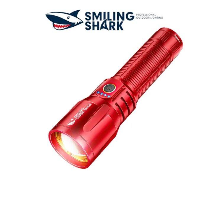 orfvqu98 Smiling Shark SD7008 Power Flashlight LED M80 10000LM Ultra ...