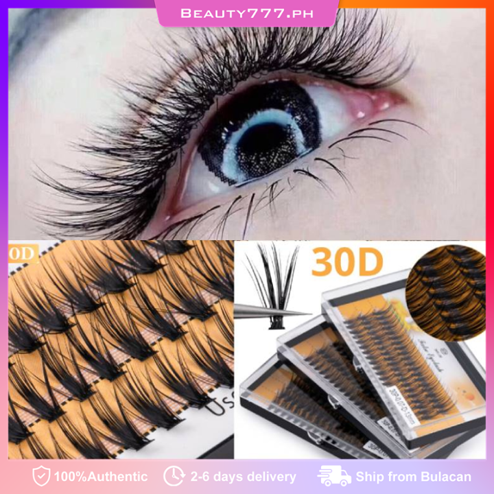 30D 20D C Curl Grafted eyelashes 60 clusters of thick natural planted ...