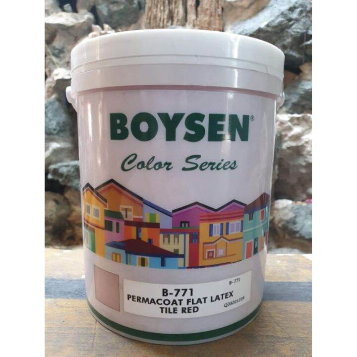 Hot xd59a88 Flat Latex B-771 Tile Red 4L Boysen Permacoat Color Series ...