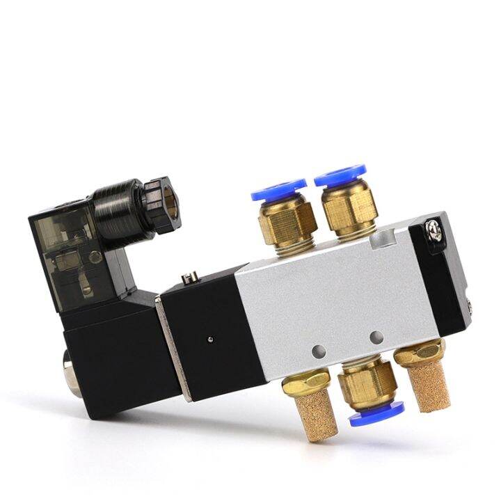 4V110 06 1/8 Air Solenoid Valve PNEUMAT VALV 5 Way Port 2 Position Gas ...