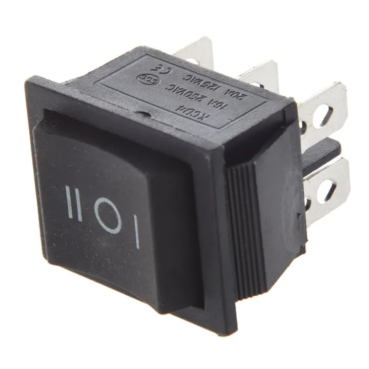 6-Terminals 3 Position ON/OFF/ON DPDT Boat Rocker Switch Double Pole ...