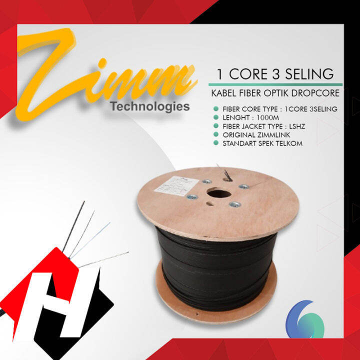 CABLE FIBER OPTICK FO CABLE SC 1000M 3 SELING ZIMLINK - Original ...