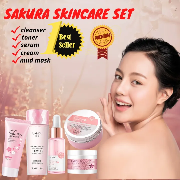 Laikou Japan Sakura Skin Care Set For All Types Of Skin Acne And Pimple