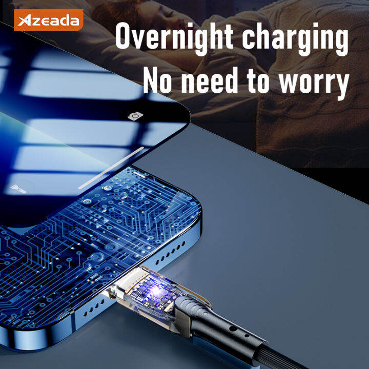 Azeada Type-C ข้อมูลการชาร์จไฟอย่างรวดเร็วการออกแบบที่โปร่งใสความ ...