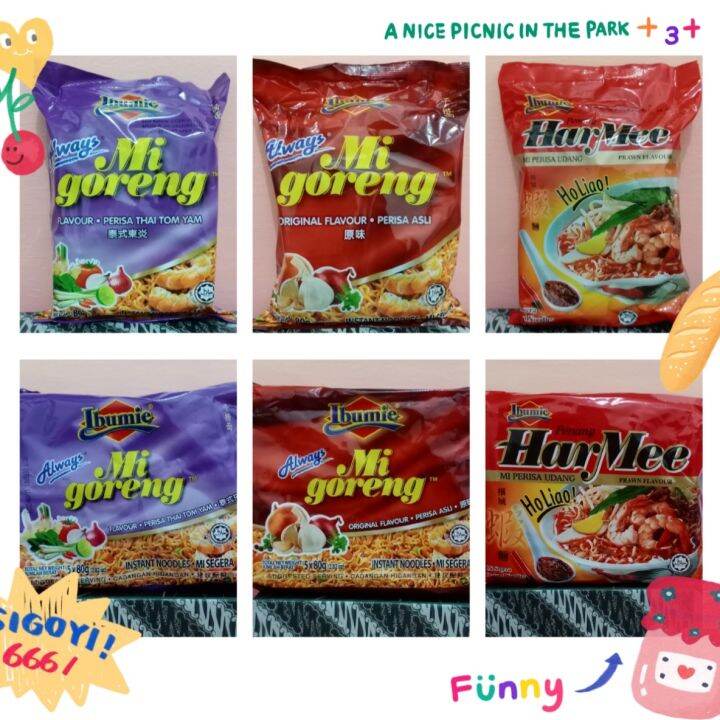 Ibumie 80gr Harmee Mi Goreng Perisa Original Thai Tom Yum | Lazada ...