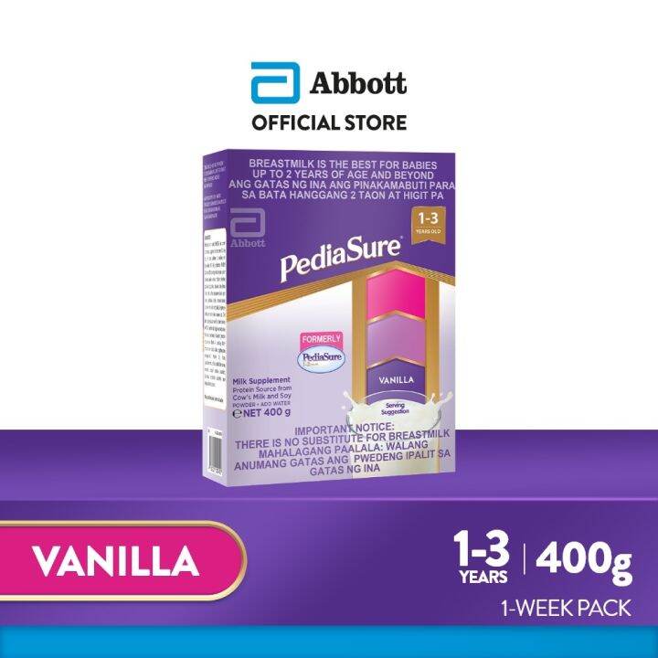 Pediasure Vanilla 400G For Kids 1 to 3 Years Old milk powder | Lazada PH