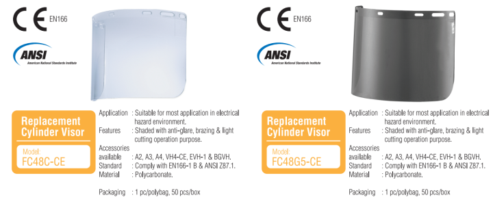 PROGUARD Industrial Safety Visor Model: FC48C-CE & FC48G5-CE | Lazada