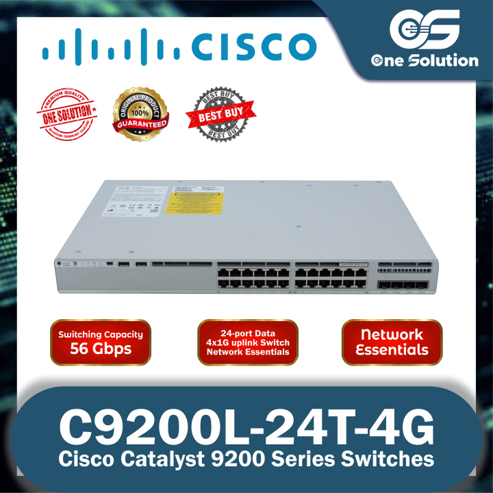 Cisco Catalyst 9200 Series Switch C9200L-24T-4G-E Network Essentials 24 ...