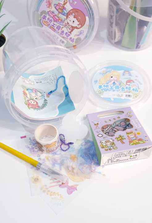 Stiker Bucket Tempelan Ember Bening Plastik Washitape Stiker Journal ...
