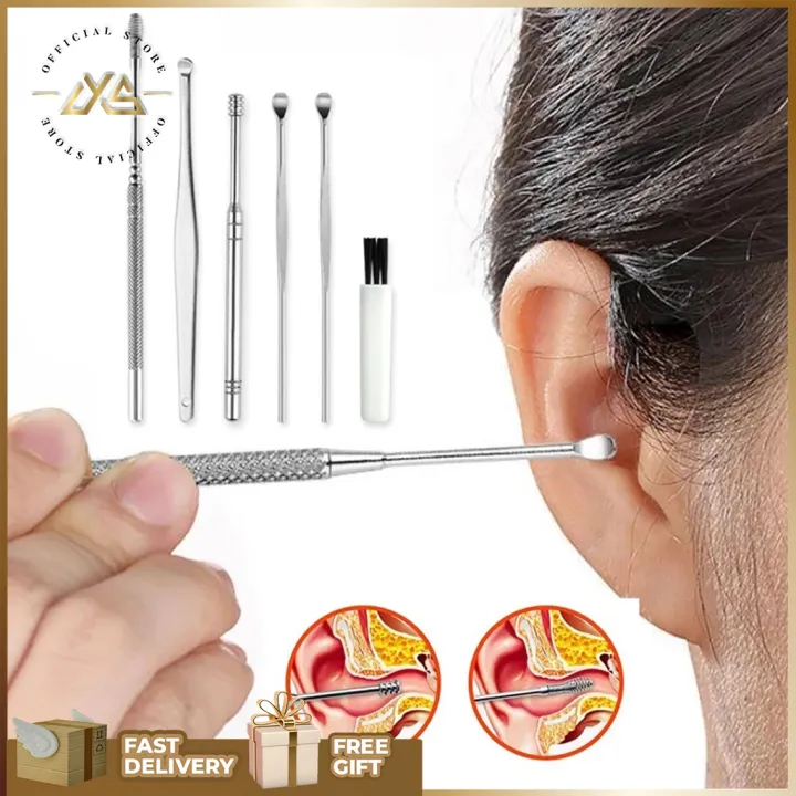 7 IN 1 EAR CLEANING TOOLS/ STAINLESS STEELS EAR PICK SET/ EAR PLUCKING ...