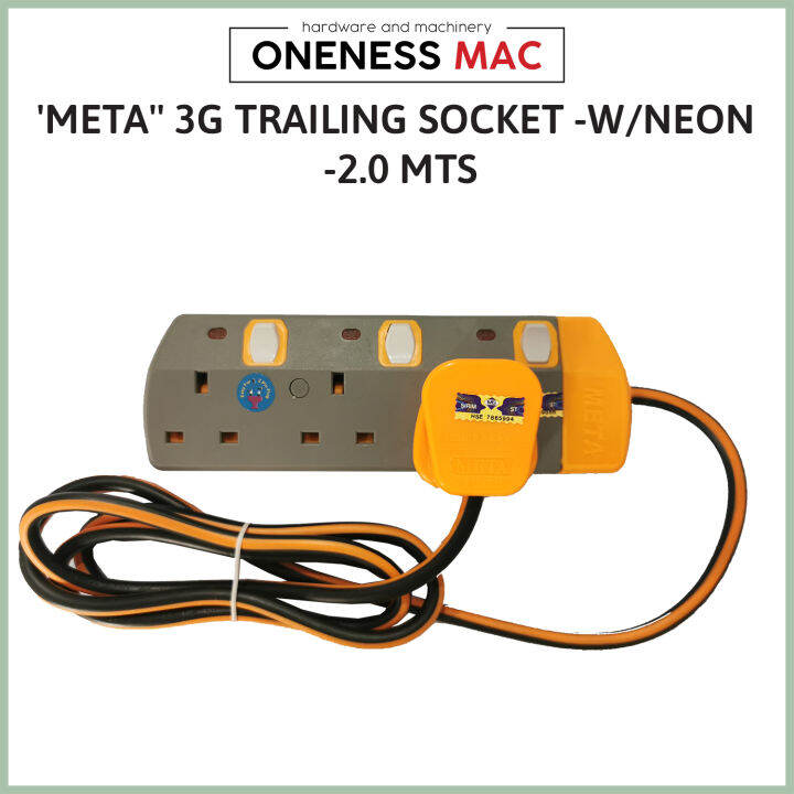 'META'' 3G TRAILING SOCKET -W/NEON -2.0 MTS | Lazada