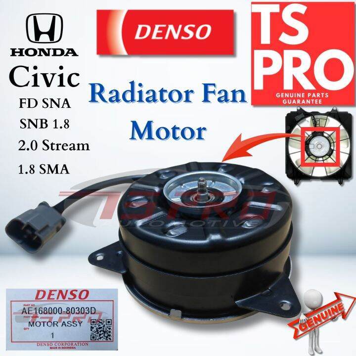 Honda Civic FD SNA SNB 1.8 2.0 Stream 1.8 SMA Genuine Denso Radiator Fan Motor Tangki Kipas ...