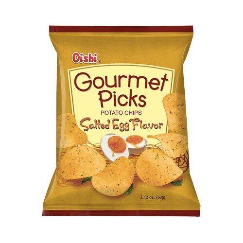 Oishi Gourmet Potato Chips Salted Egg (60g) 【7-Eleven】 | Lazada PH