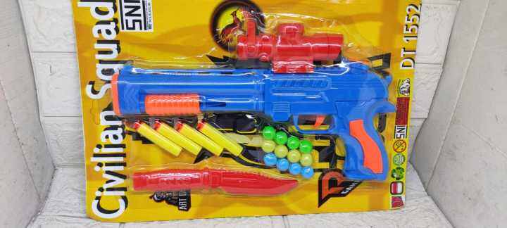 Mainan Anak Pistol Tembak Tembakan - Pistol Shotgun Peluru Busa LENGKAP ...