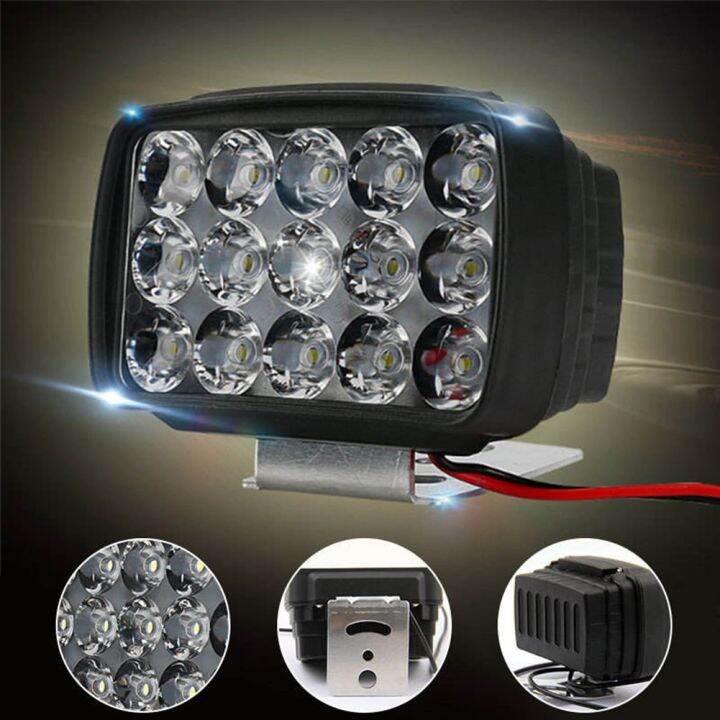 Motorcycle LED Driving and Spot Light 15 LEDs for Optimal Illumination ...