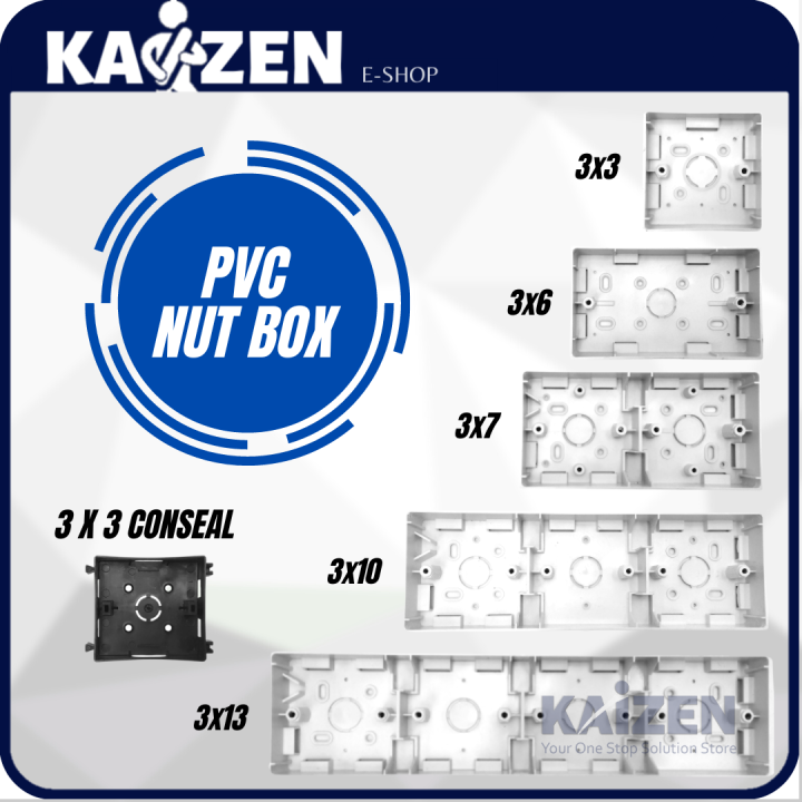 PVC Surface Nut Box Switch Base Switch Box Socket | Lazada