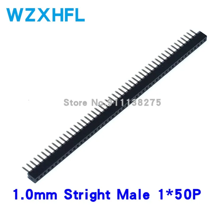 【A HOT】 10pcs 1mm 1.0mm Pitch Gold Plated 50P 1x50 Pin Female Header ...