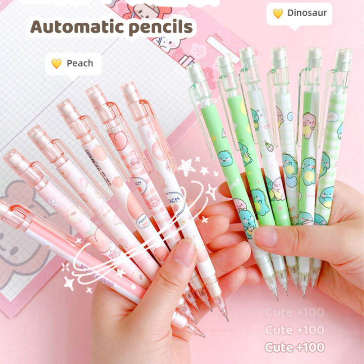 Cute Mechanical Peach Automatic Pencil 0.5mm Primary School Pencils ...