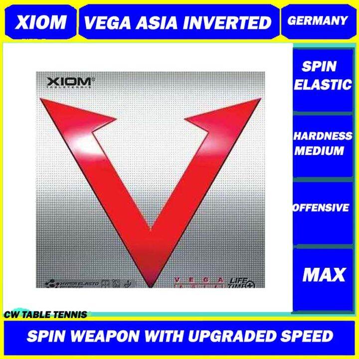 XIOM Vega Asia Max Rubber Max Made In Germany ITTF Approved Table Tennis Ping Pong (READY STOCK ...