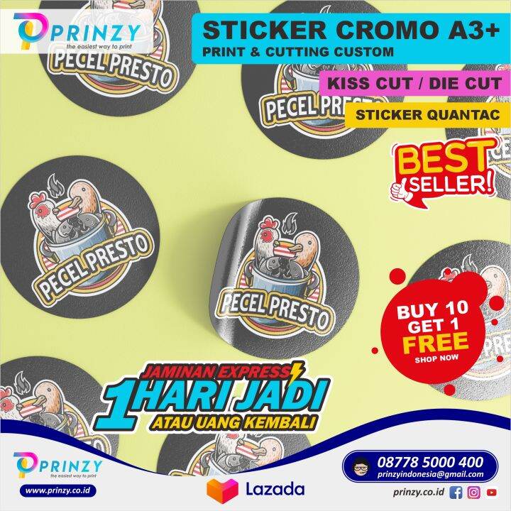 Cetak Sticker Cromo | A3+ (Print + Cutting) | Lazada Indonesia