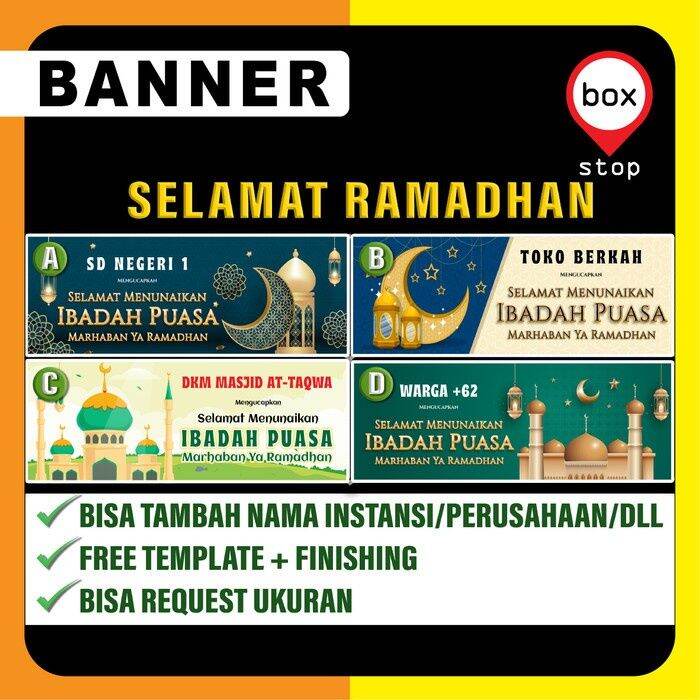 Spanduk Banner Ramadhan ucapan - SELAMAT MENJALANKAN IBADAH PUASA | Lazada Indonesia