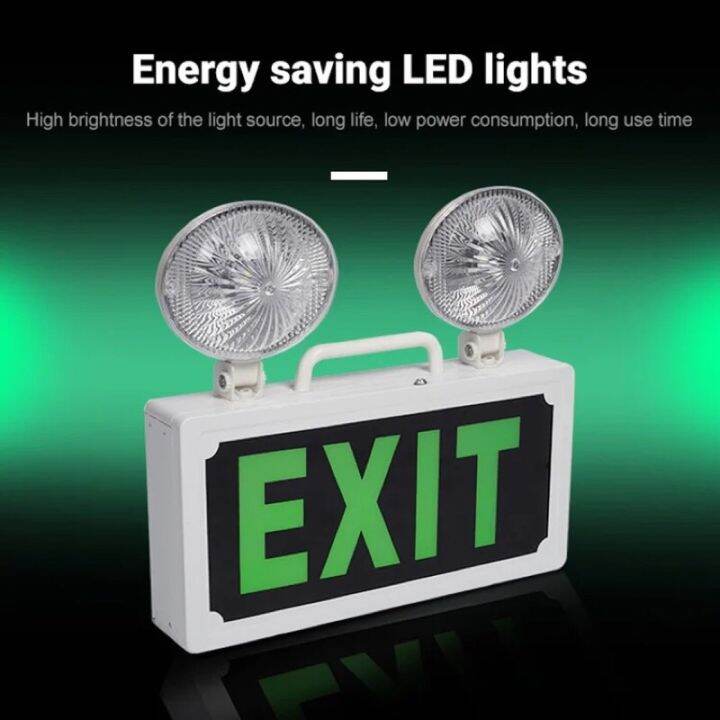 Rohstar Led back up battery Rechargeable Emergency Exit Exit with arrow ...