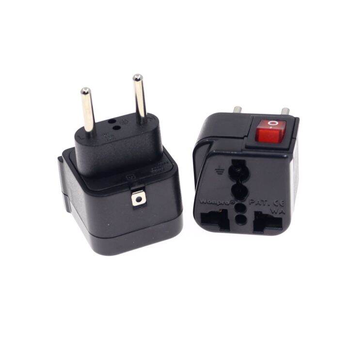 EU Schuko Russian German Travel Adapter Convert UK/US/AU/EU World Plug ...