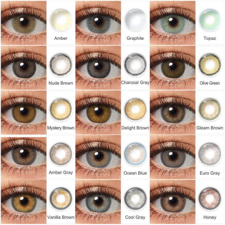 【UP to 50 Models】Magister 1Pair=2Pcs Contact Lens 14mm Natural Soft ...