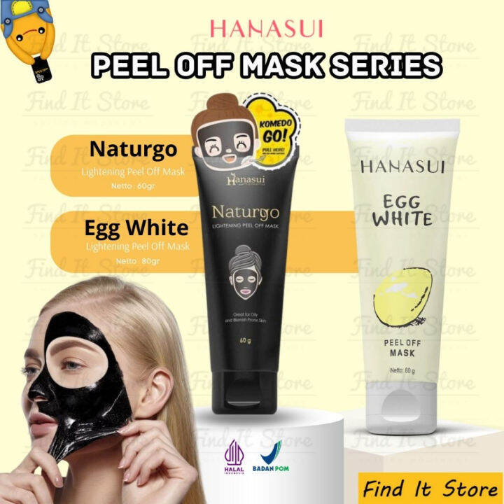 Hanasui Naturgo Lightening 60gr | Egg White 80gr | Peel Off Mask ...