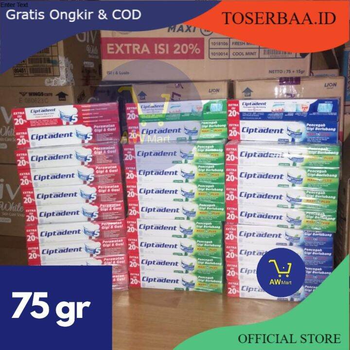 ODOL CIPTADENT 75G + 15G EXTRA ISI 20% ORIGINAL | Lazada Indonesia
