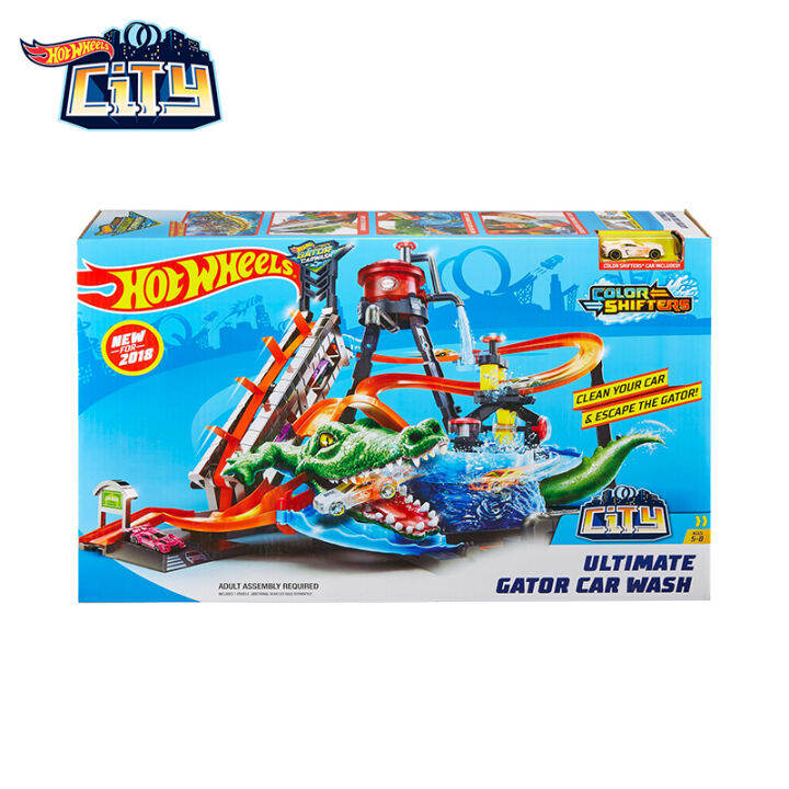 Hot wheels color-changing car ultimate car wash track set alloy car ...