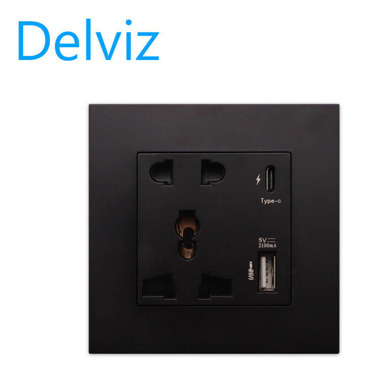 Delviz EU standard Type-c charging socket, wall mounted power node USB ...