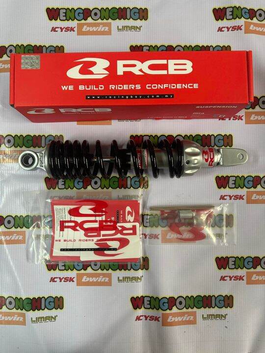 RCB REAR SHOCK CLICK125I/CLICK150I 330MM A2 SERIES BLACK/SILVER | Lazada PH