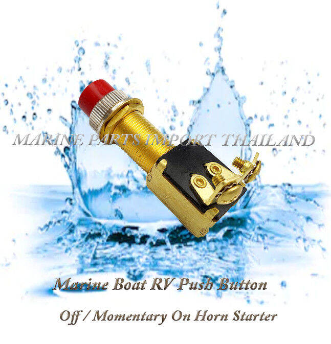 Marine Boat RV Push Button Switch Off / Momentary On Horn Starter-Red ...