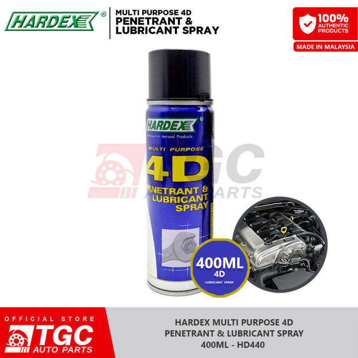 Hardex Multi Purpose 4D Penetrant & Lubricant Spray HD-440 400ml - 1pc ...