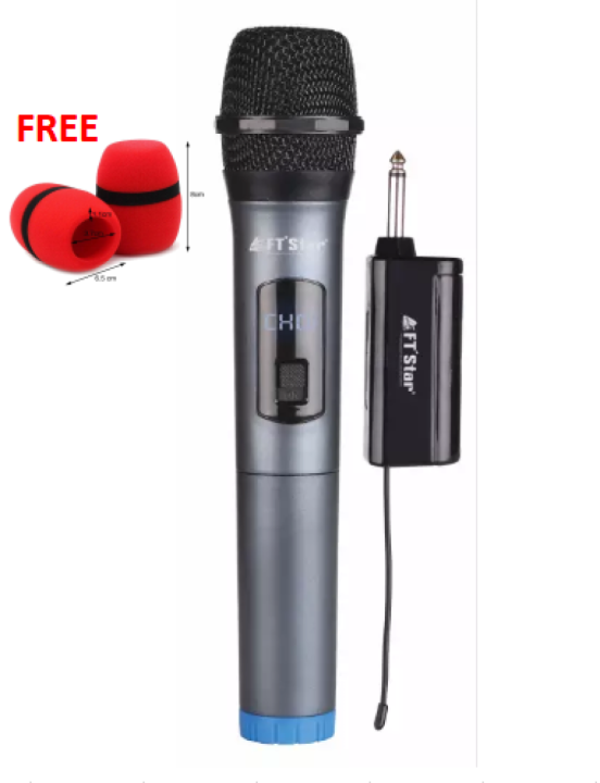 With Free Foam FT STAR MEGAPRO UNIVERSAL WIRELESS MICROPHONE M-206 ...