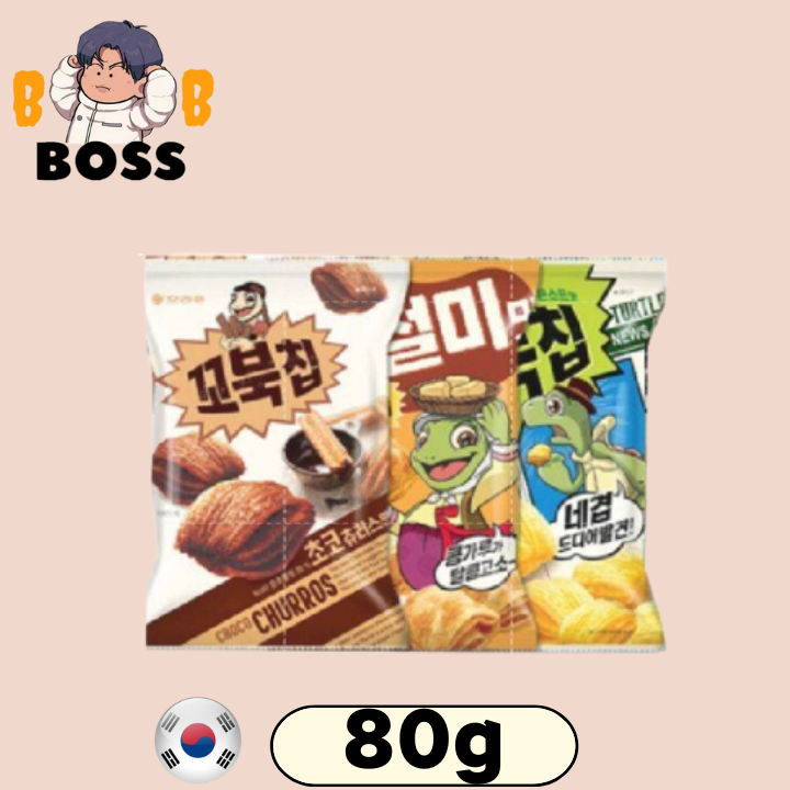 Korea Orion Turtle Chips Kkobuk corn Chips Flavour 80g / Churros ...