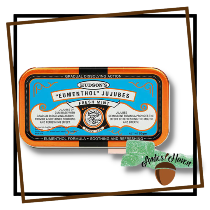 【Hudson's】Eumenthol Jujubes - 50g (Fresh Mint) | Lazada